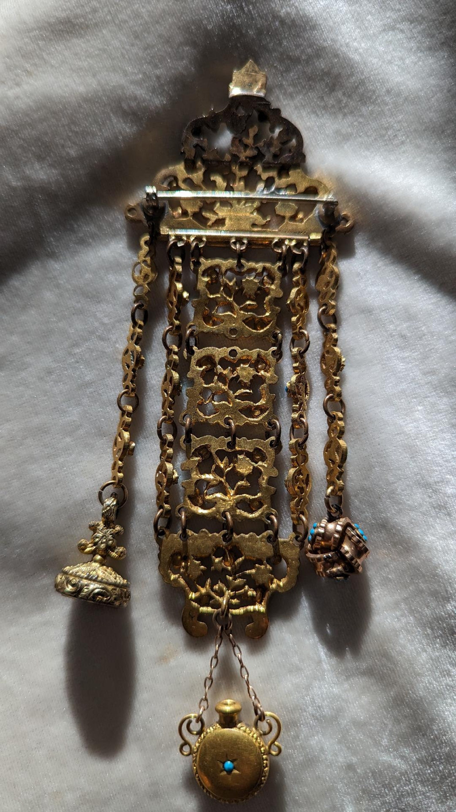 Early Victorian Turquoise Chatelaine - Etsy