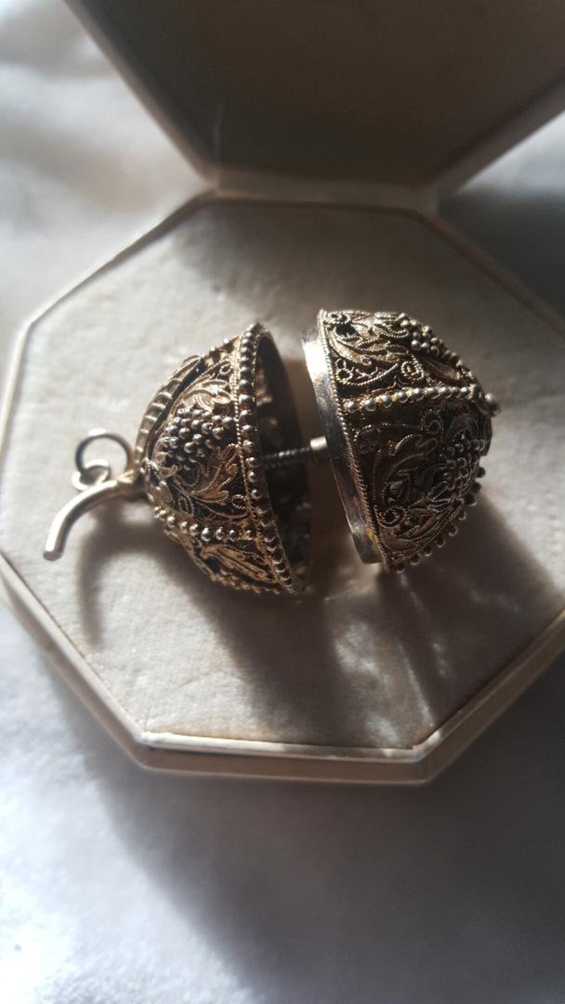 An Incredible Find 19th Century Silver Pomander Pendant Brooch in ...