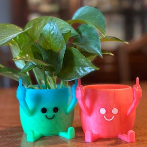 Adorable Happy Middle Finger Planter - Etsy