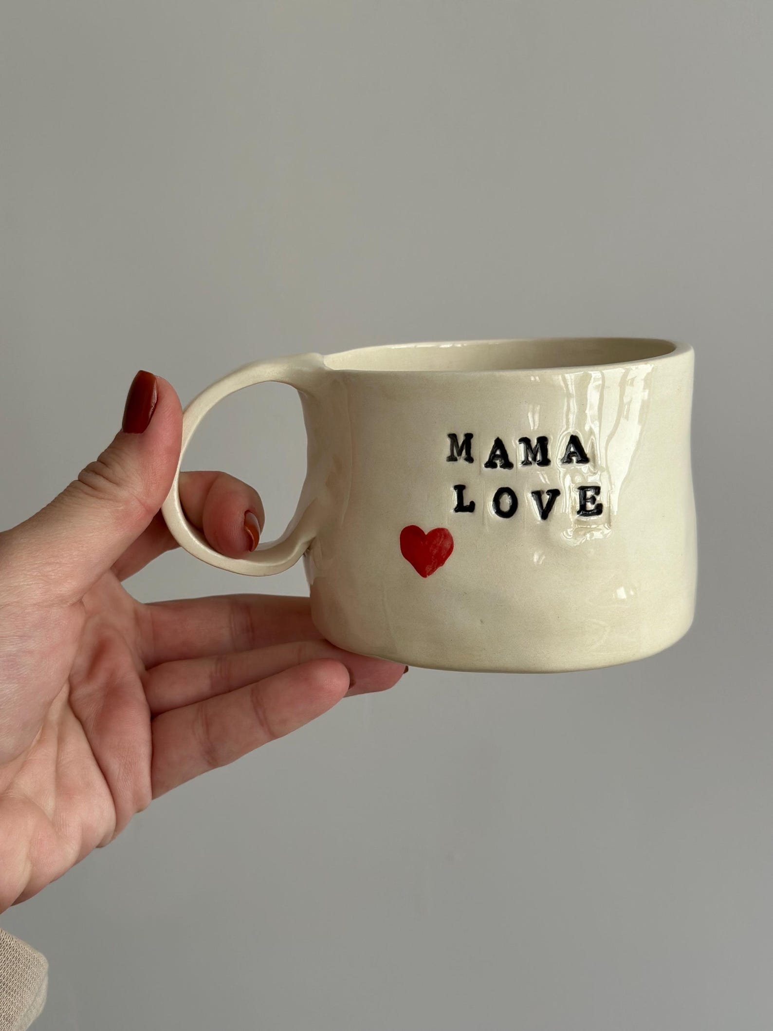 Mama Love Mug Design Ceramic Mother’s Day Gift Handmade Pottery Mug ...