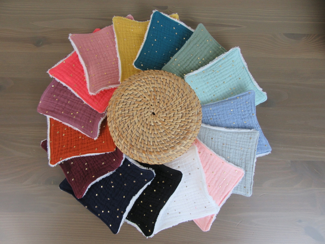 Lot de 7 lingettes lavables/lingettes démaquillantes/lingettes bébé ...