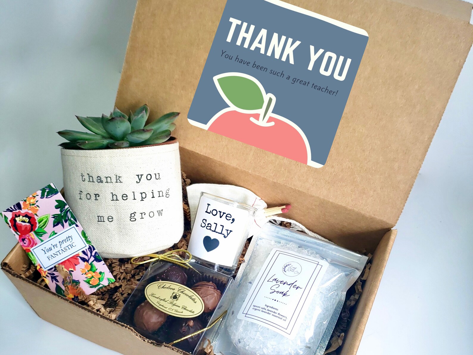 Teacher Care Package 3 PLANT INCLUDED Thank you for | Etsy