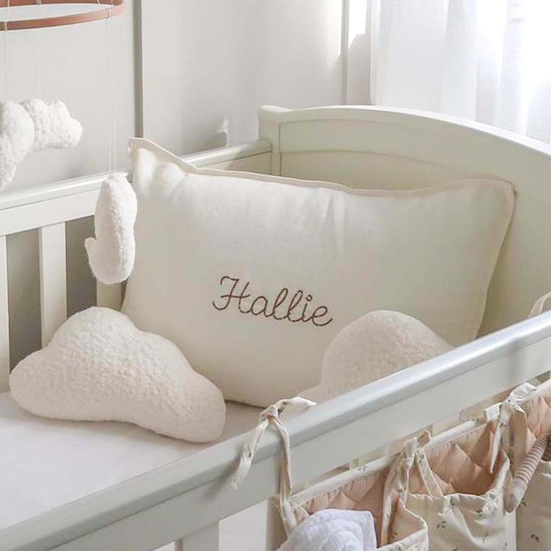 Pure Linen Name Cushion, Girls Boys Nursery Decor, Kids Playroom ...