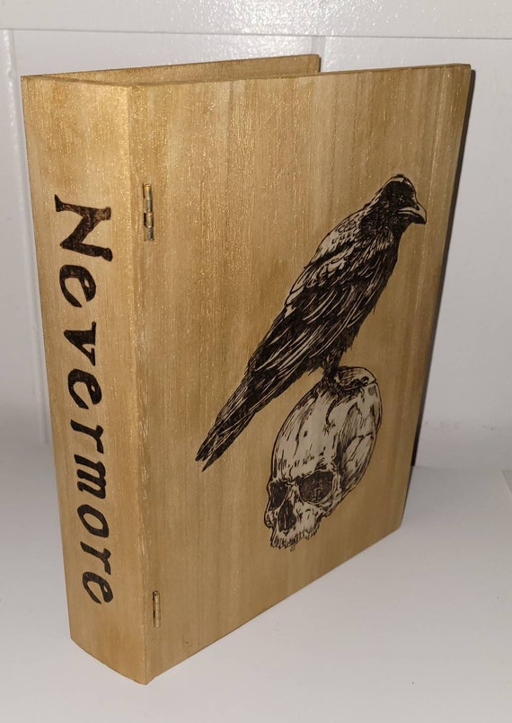 Wood Book Box the Raven - Etsy