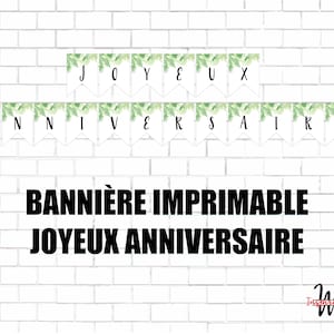 Printable Happy Birthday Banner for Instant Download in French - Etsy