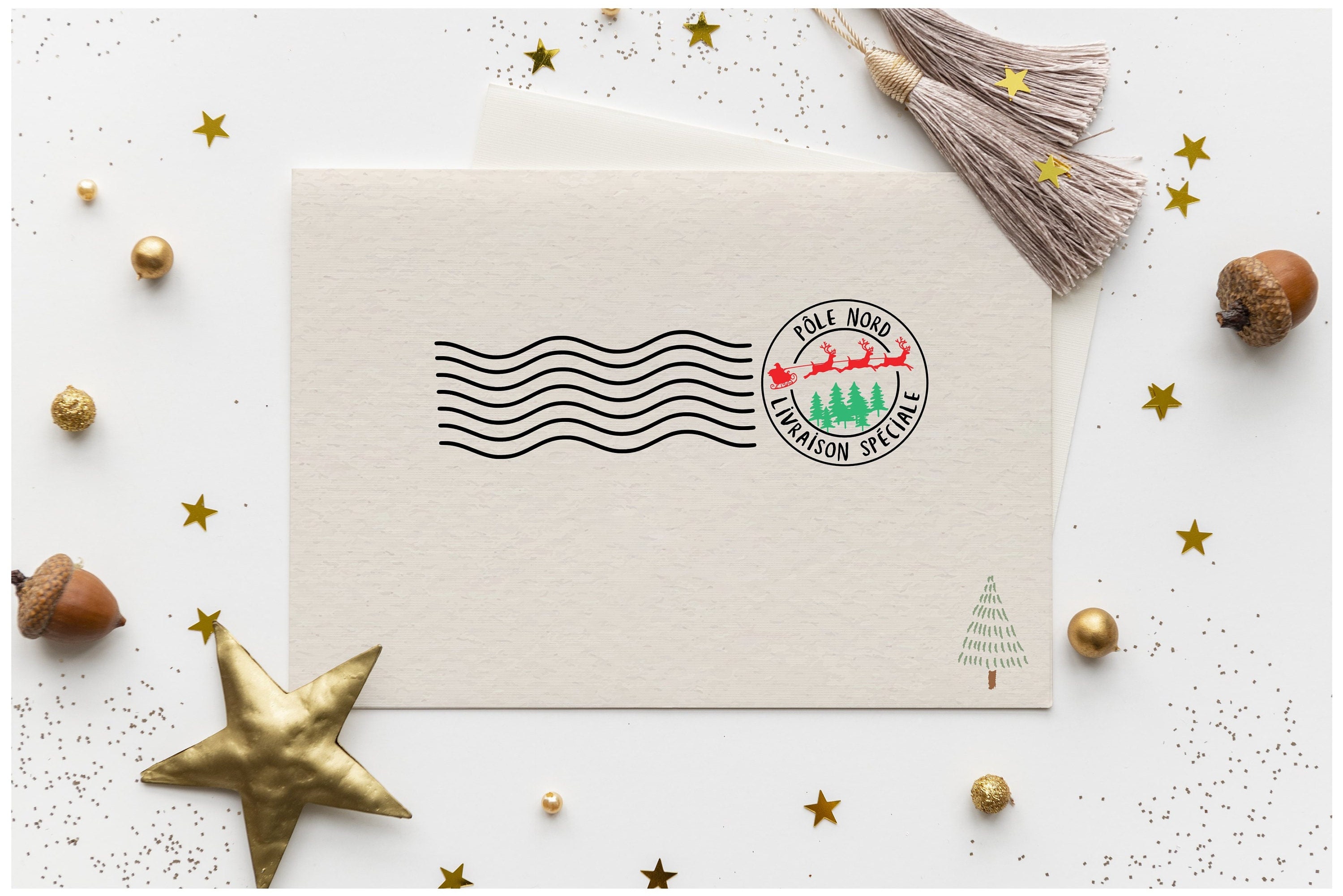 North Pole Special Delivery Post Stamp - Etsy