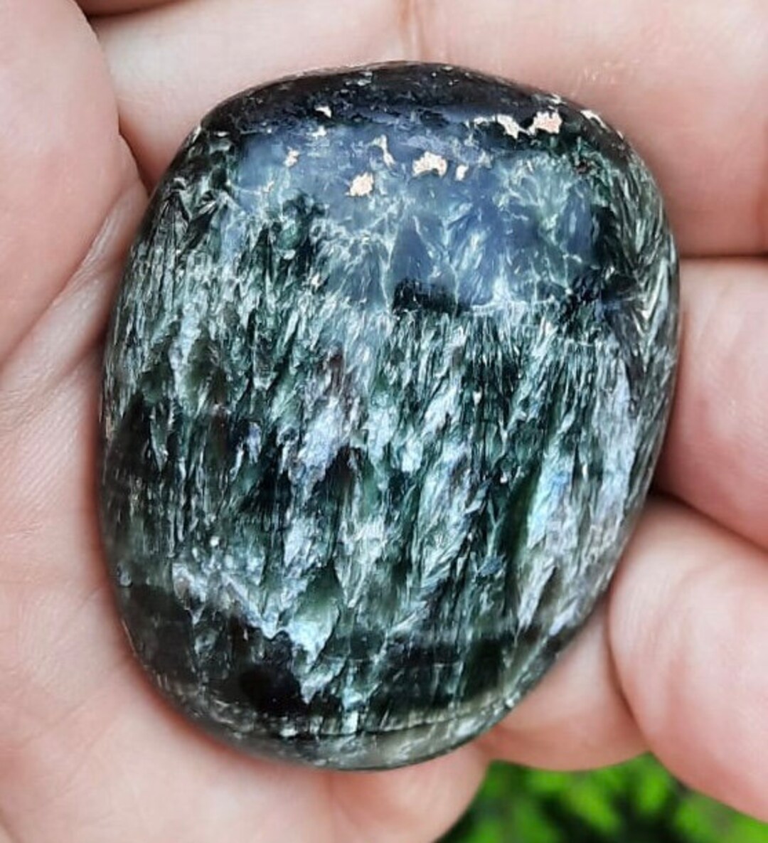 SERAPHINITE Polished Slab: Sublime Elegance From Russia, AA Quality - Etsy