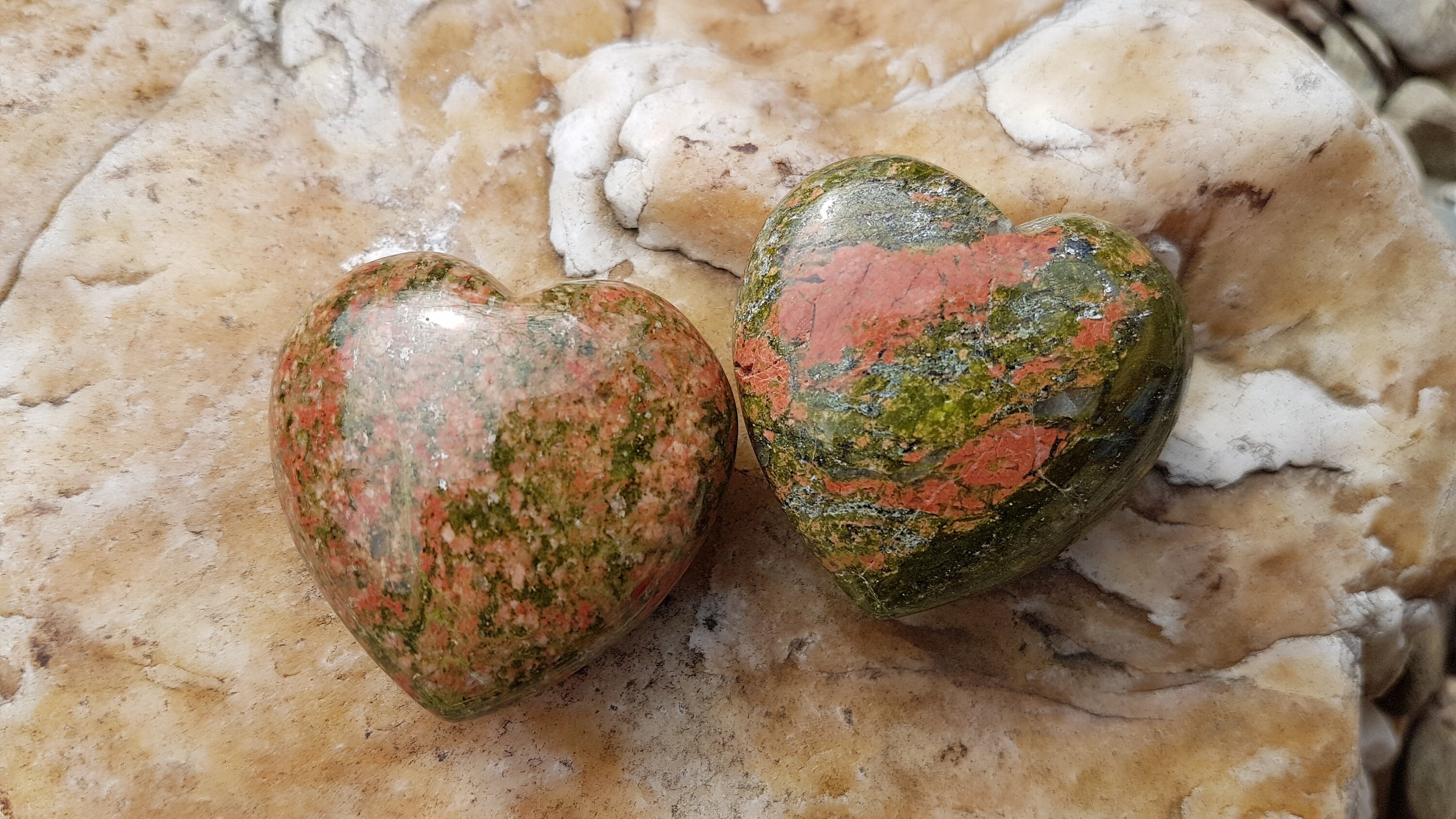 Natural UNAKITE Heart Gemstone High-quality GRADE A 40mm - Etsy