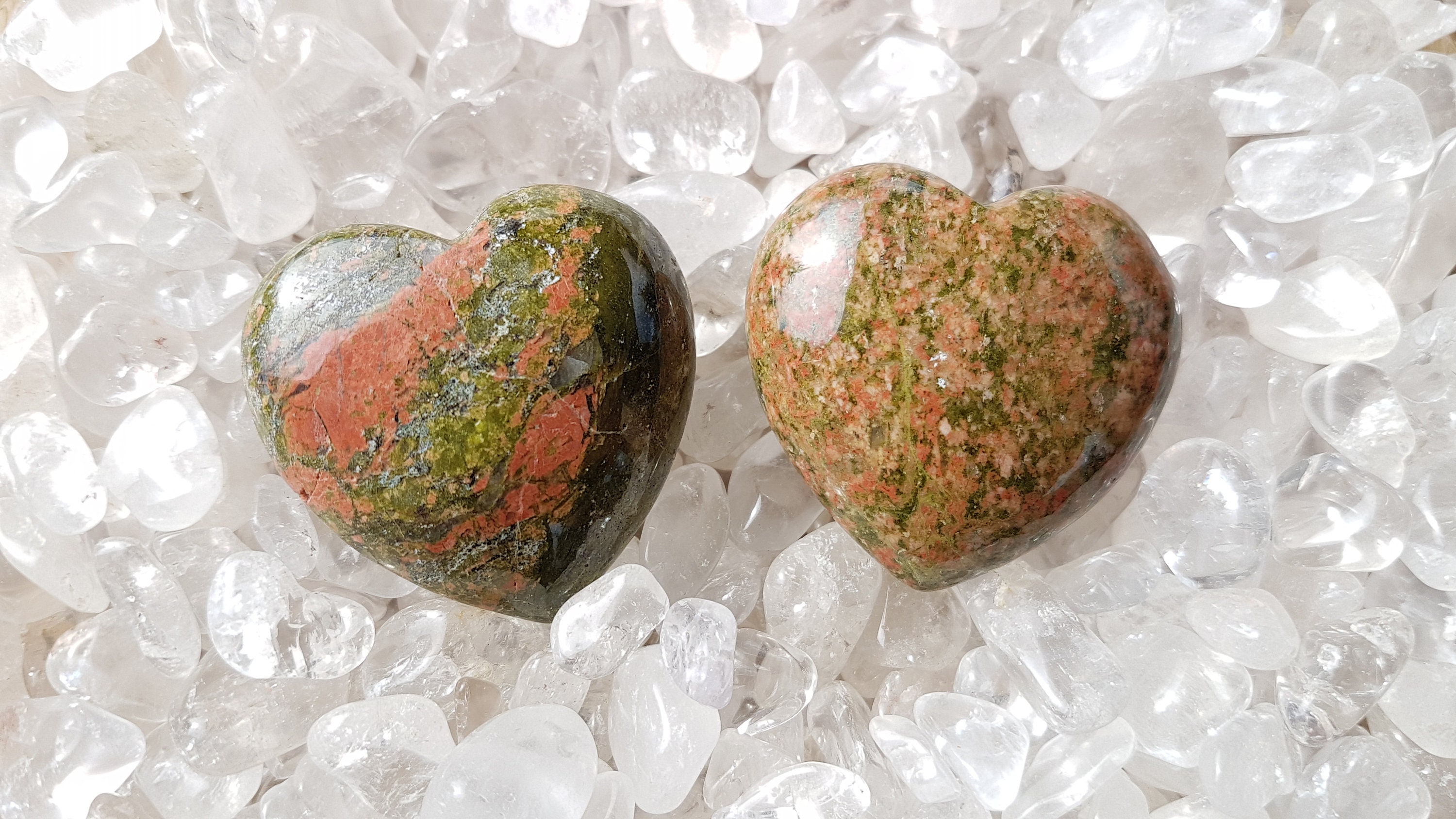 Natural UNAKITE Heart Gemstone, High-quality GRADE A, 4cm - Etsy