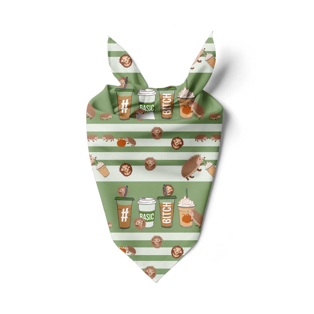 Basic Btch Bandana, Fall, Pumpkin Spice, Hedgehog, Plaid, Basic, Dog ...