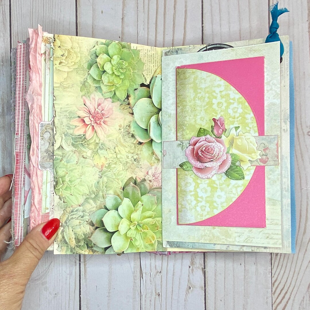 SPRING BLOOMS Journal. Junk Journal. Handmade Book. Holiday. Gift ...