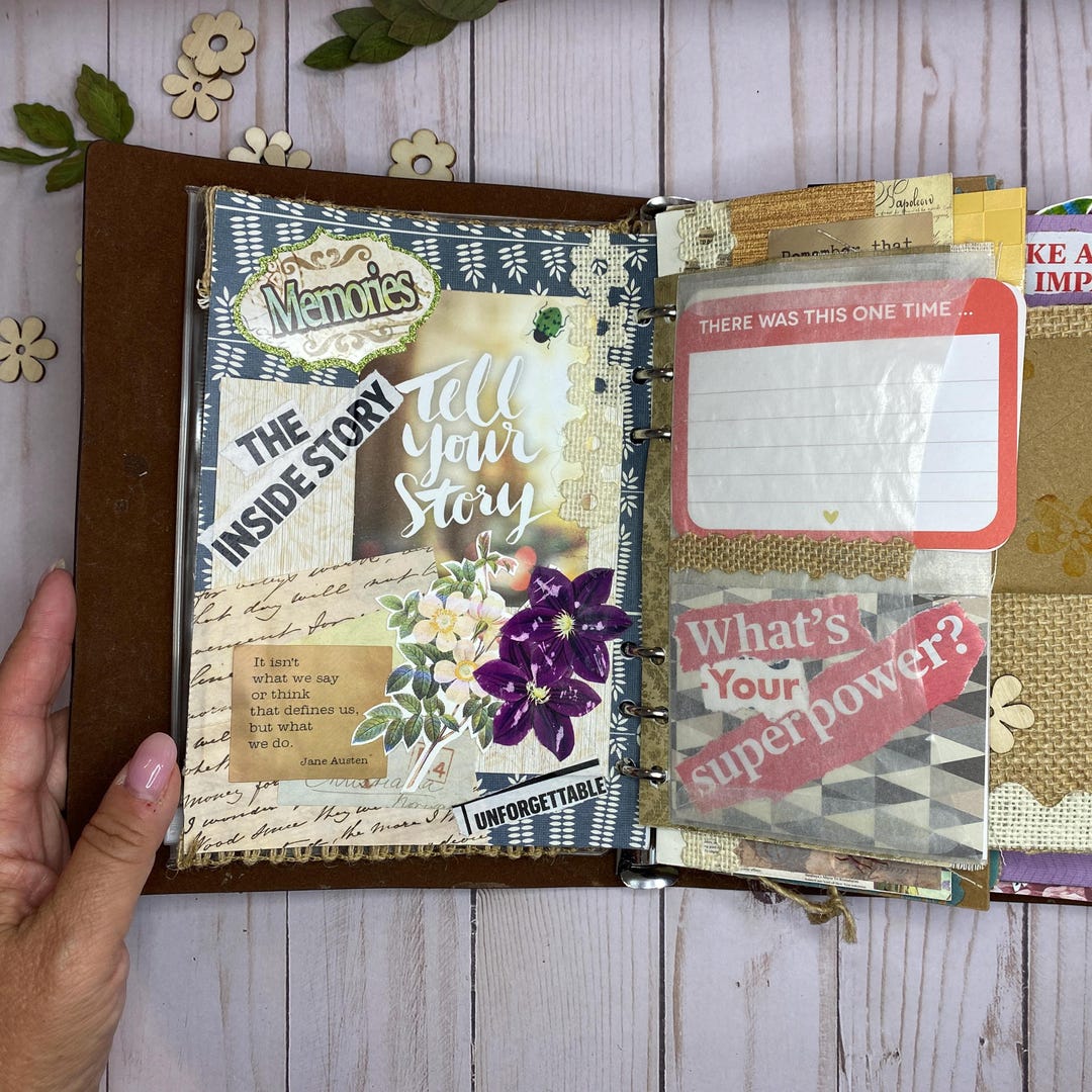 THE INSIDE STORY Handmade Journal. Gift. Junk Journal. Art Journal ...