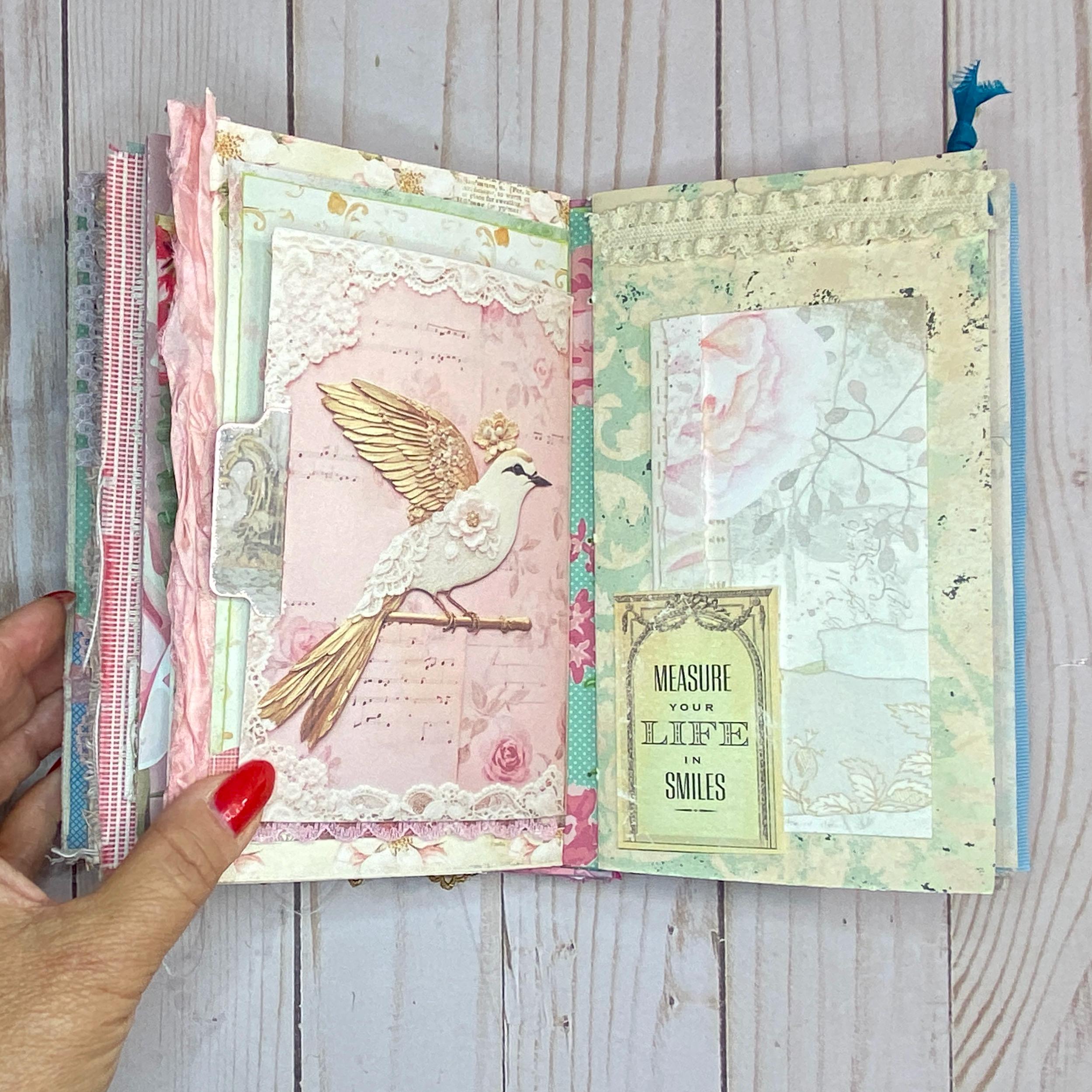 SPRING BLOOMS Journal. Junk Journal. Handmade Book. Holiday. Gift ...