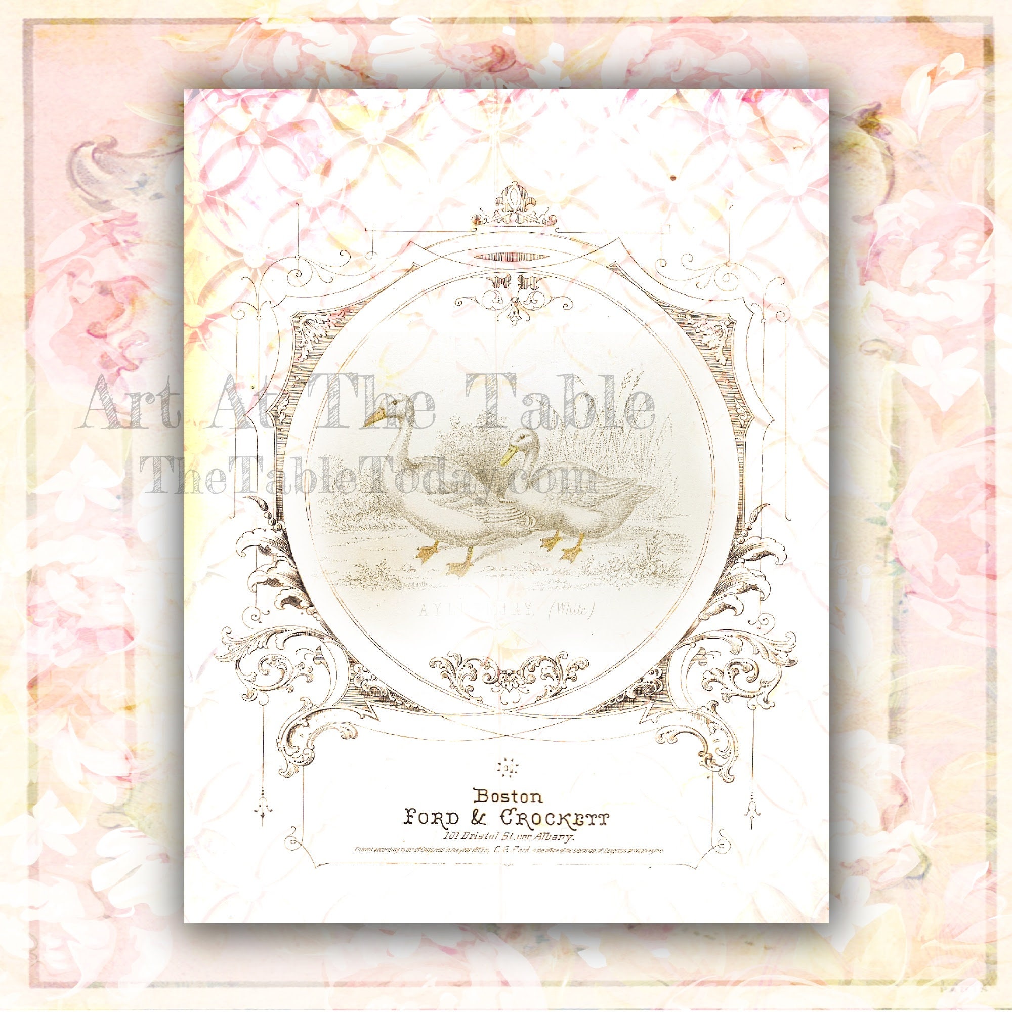 FRENCH FRAMES 10 High-quality Resizable 8.5x11 Digital Paper Designs ...