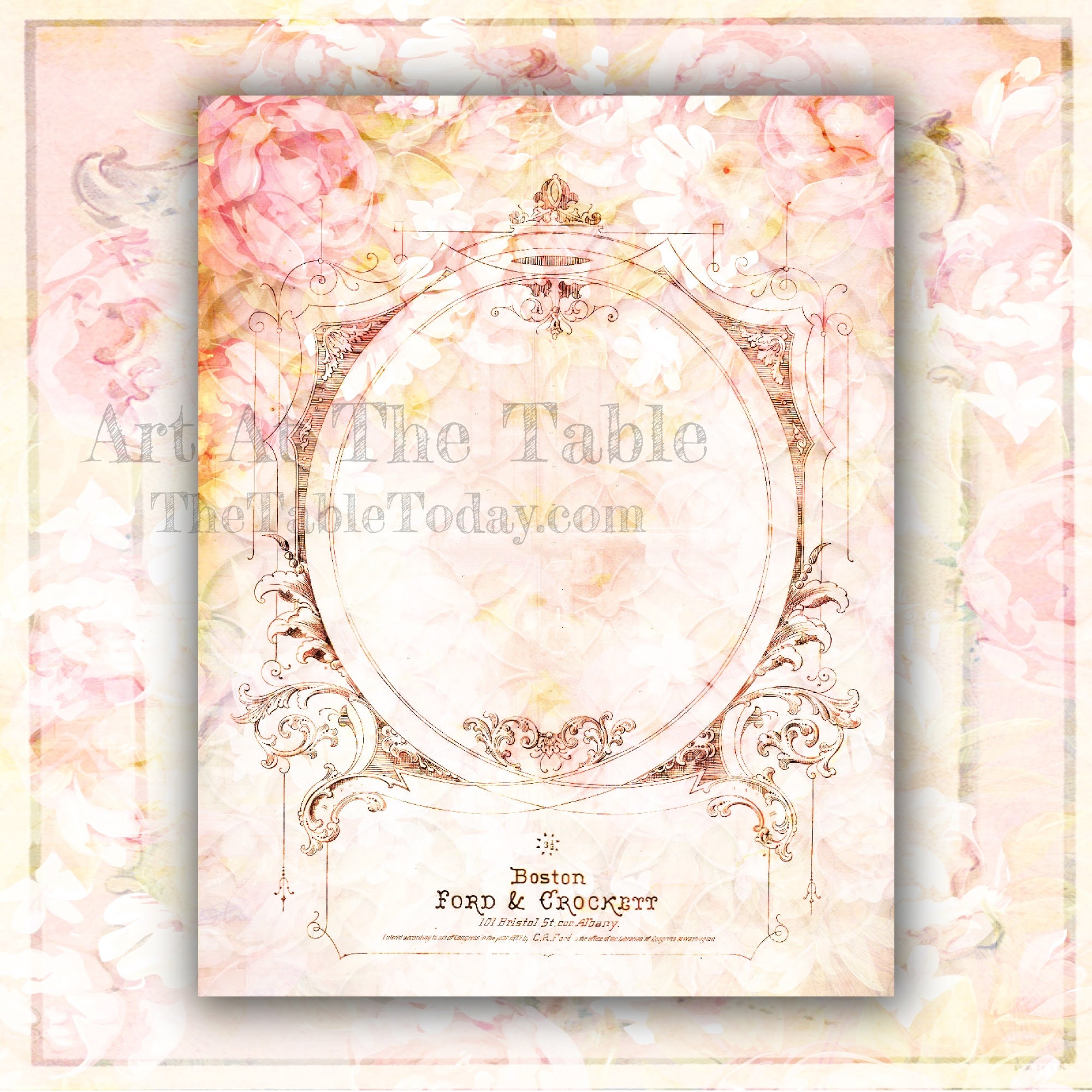 FRENCH FRAMES 10 High-quality Resizable 8.5x11 Digital Paper Designs ...