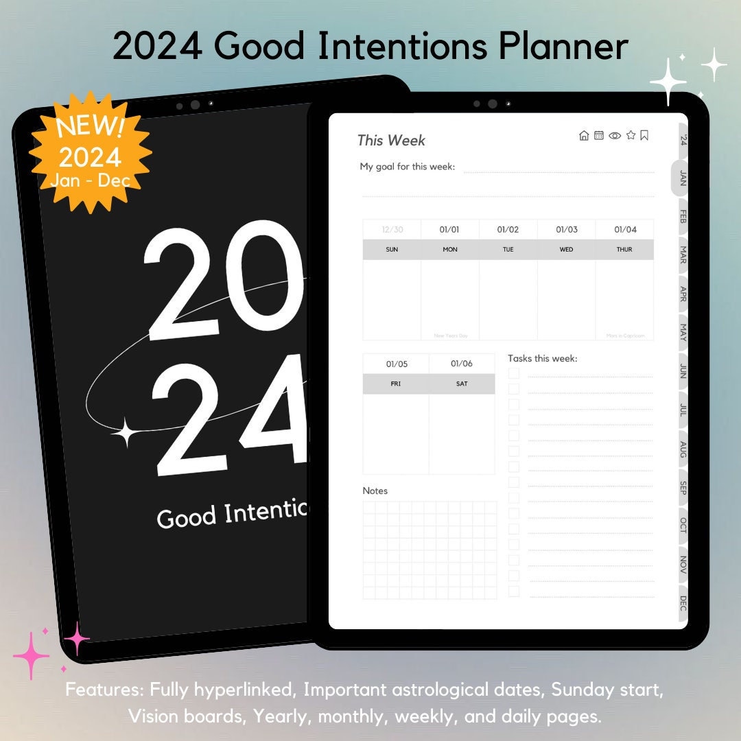 2024 Good Intentions Digital Planner - Etsy