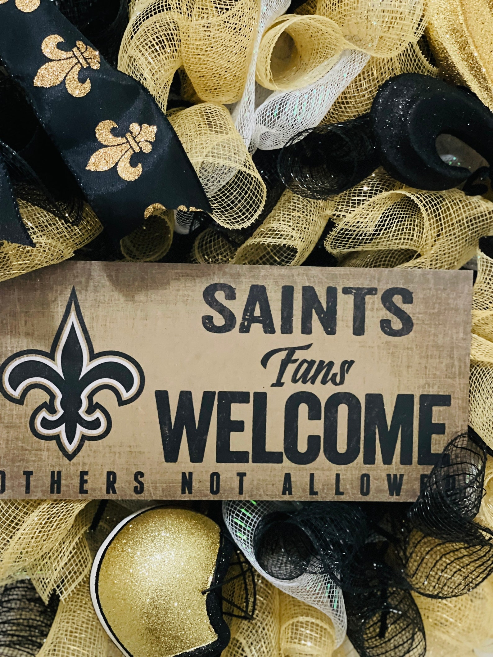 New Orleans Saints Wreath for Your Front Door - Etsy