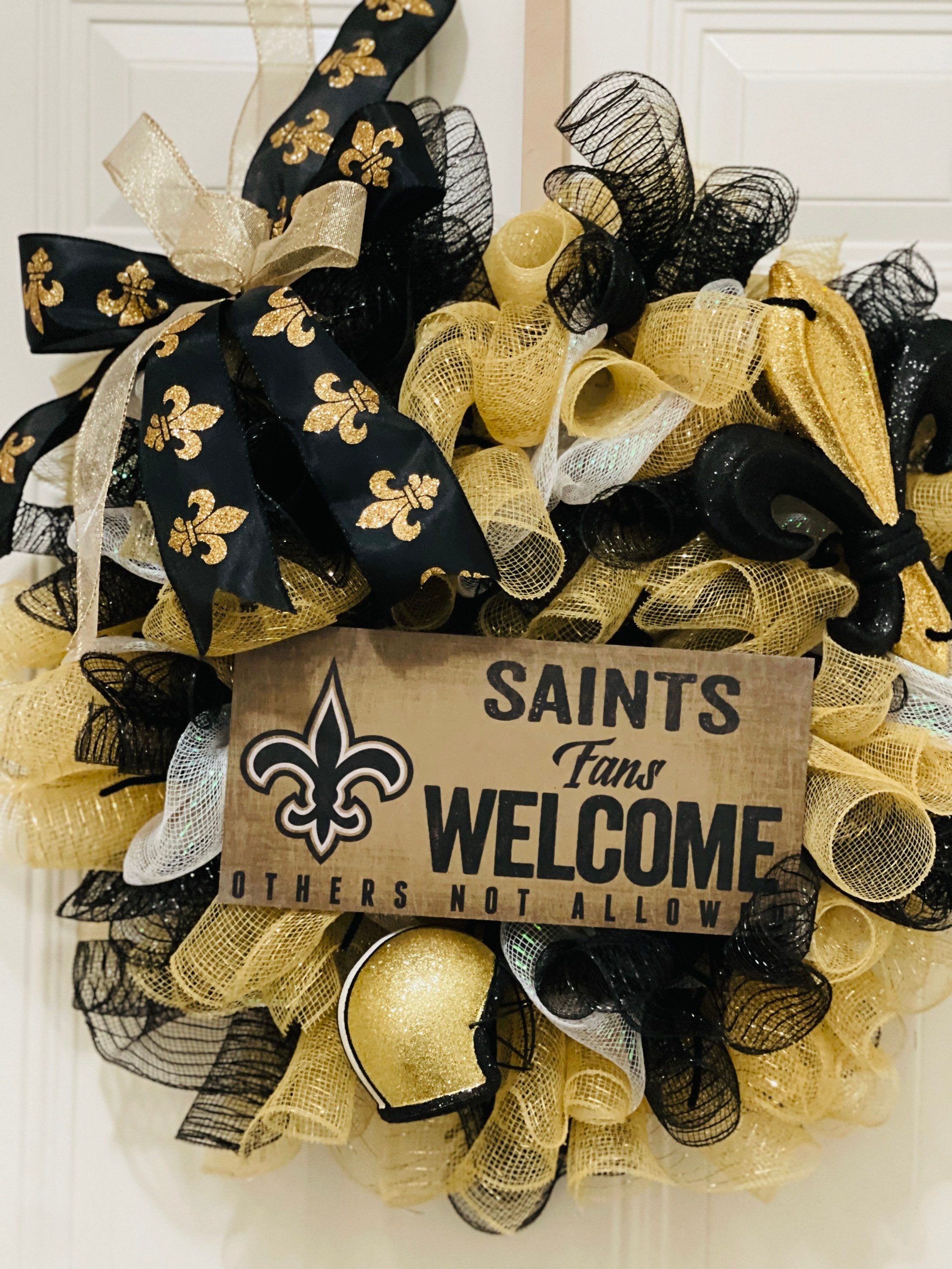 New Orleans Saints Wreath for Your Front Door - Etsy