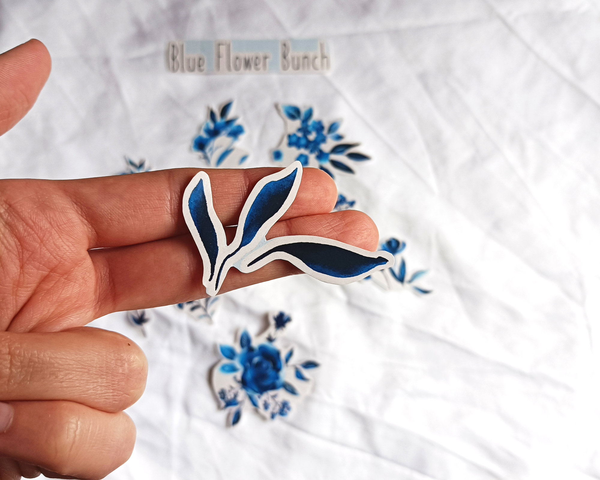 Blue Flower Bunch Sticker Pack Set of 10 Different Bunch - Etsy