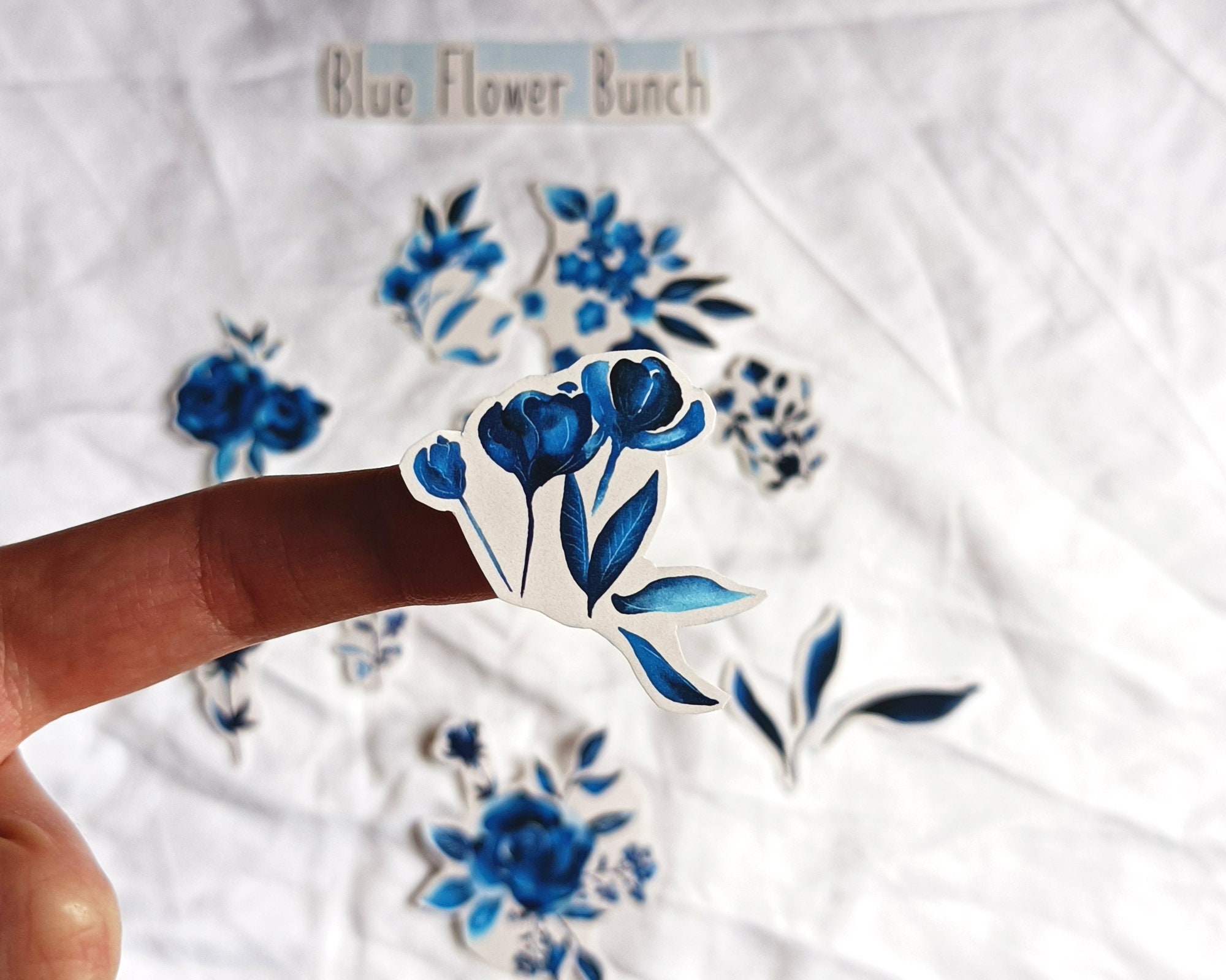 Blue Flower Bunch Sticker Pack Set of 10 Different Bunch - Etsy