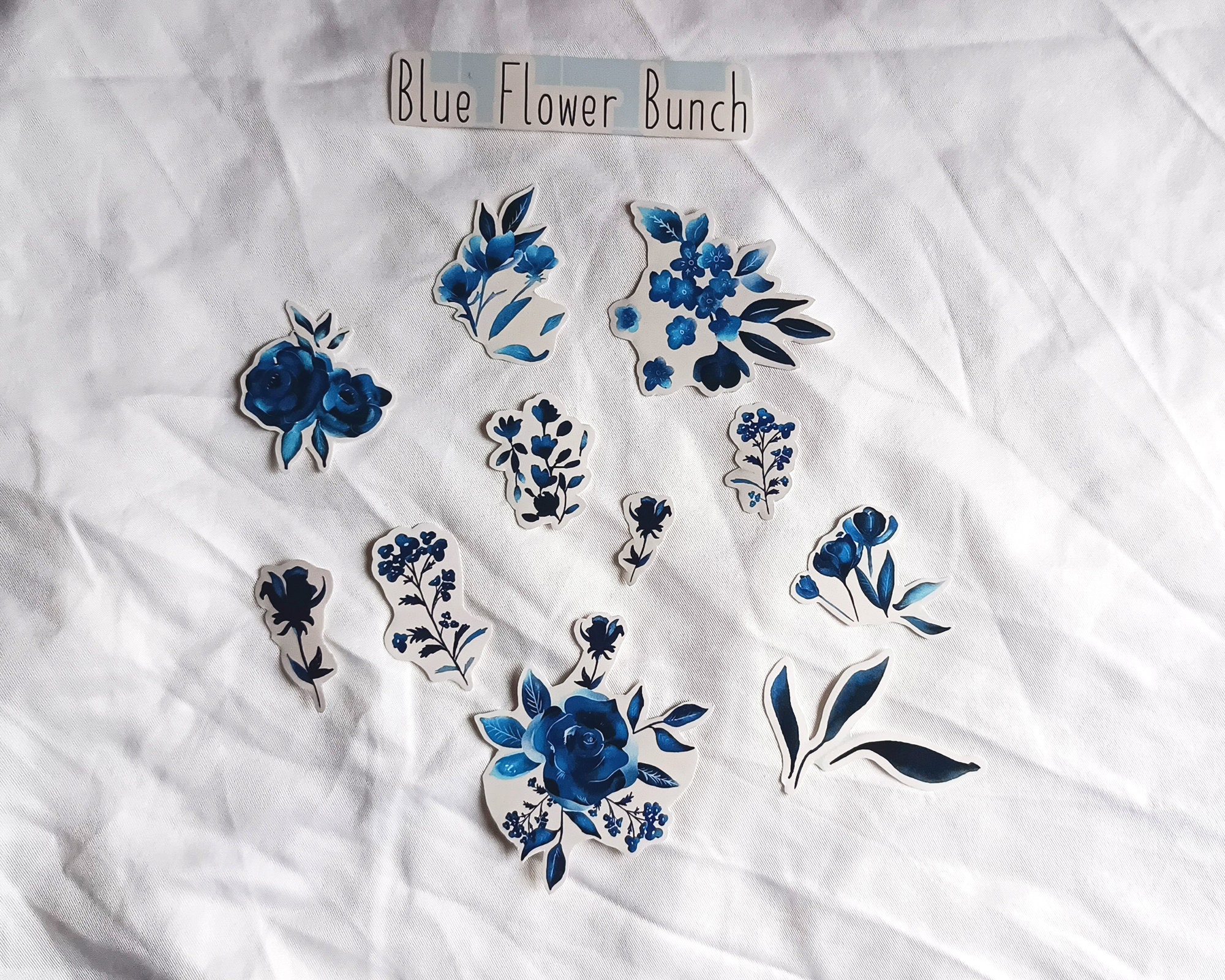 Blue Flower Bunch Sticker Pack Set of 10 Different Bunch - Etsy