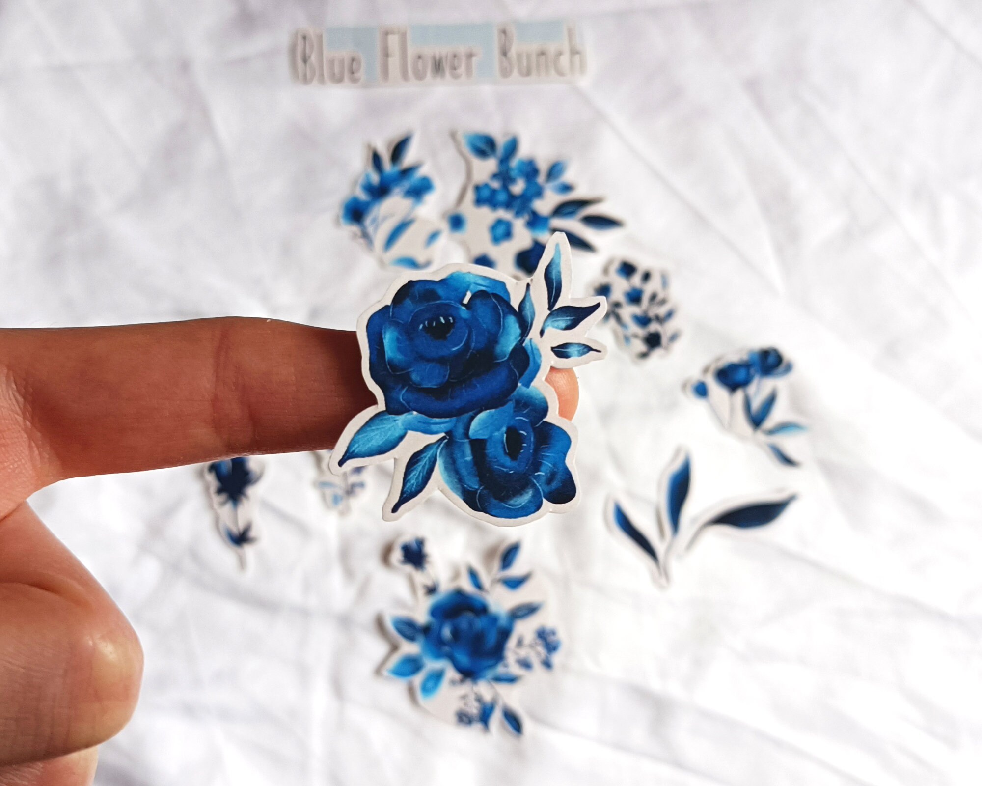 Blue Flower Bunch Sticker Pack Set of 10 Different Bunch - Etsy