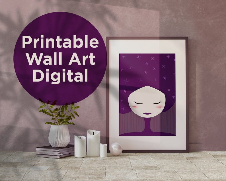 Universe Girl Printable Wall Art - Etsy