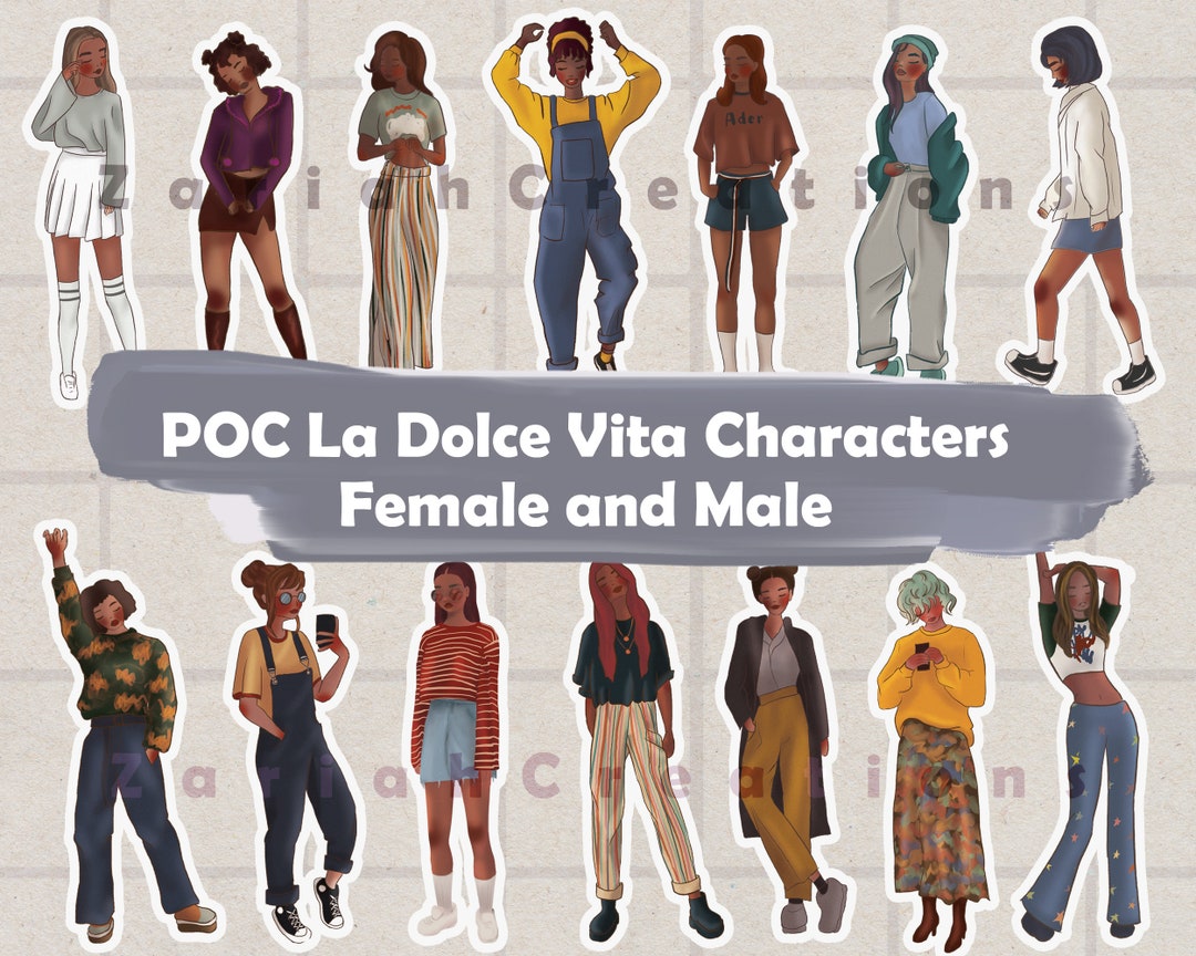 POC - La Dolce Vita Inspired Girls Stickers, People of Color ...