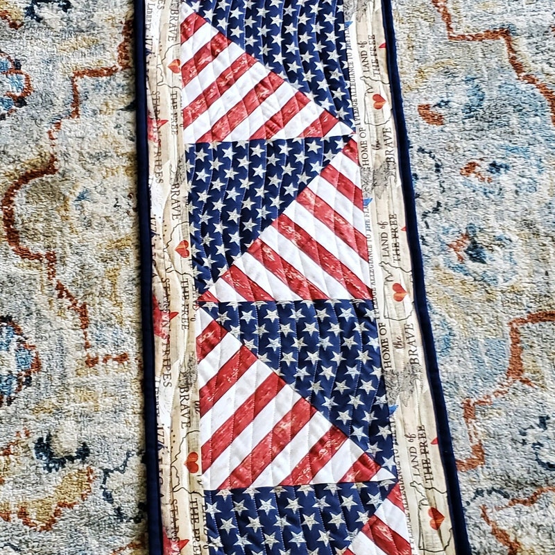 Patriotic Table Runner - Etsy