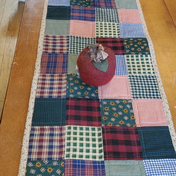 Patchwork Table Runner - Etsy
