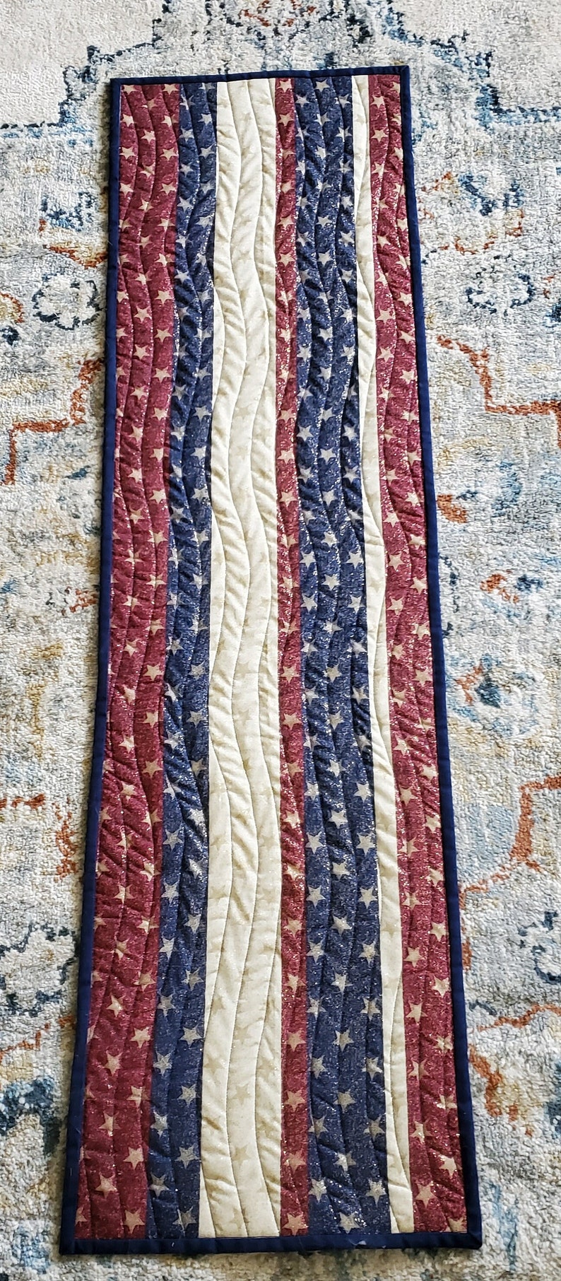 Patriotic Table Runner - Etsy