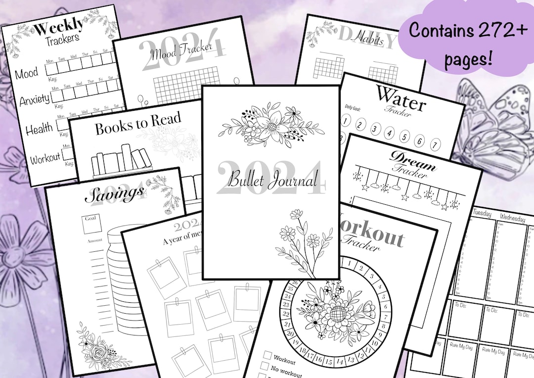 Pre-made Bullet Journal Digital/printable - Etsy