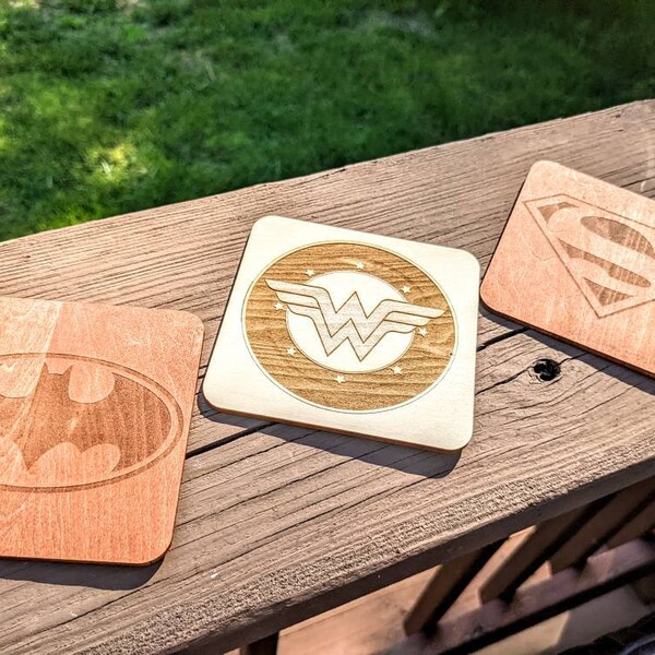 Superhero Coasters - Etsy