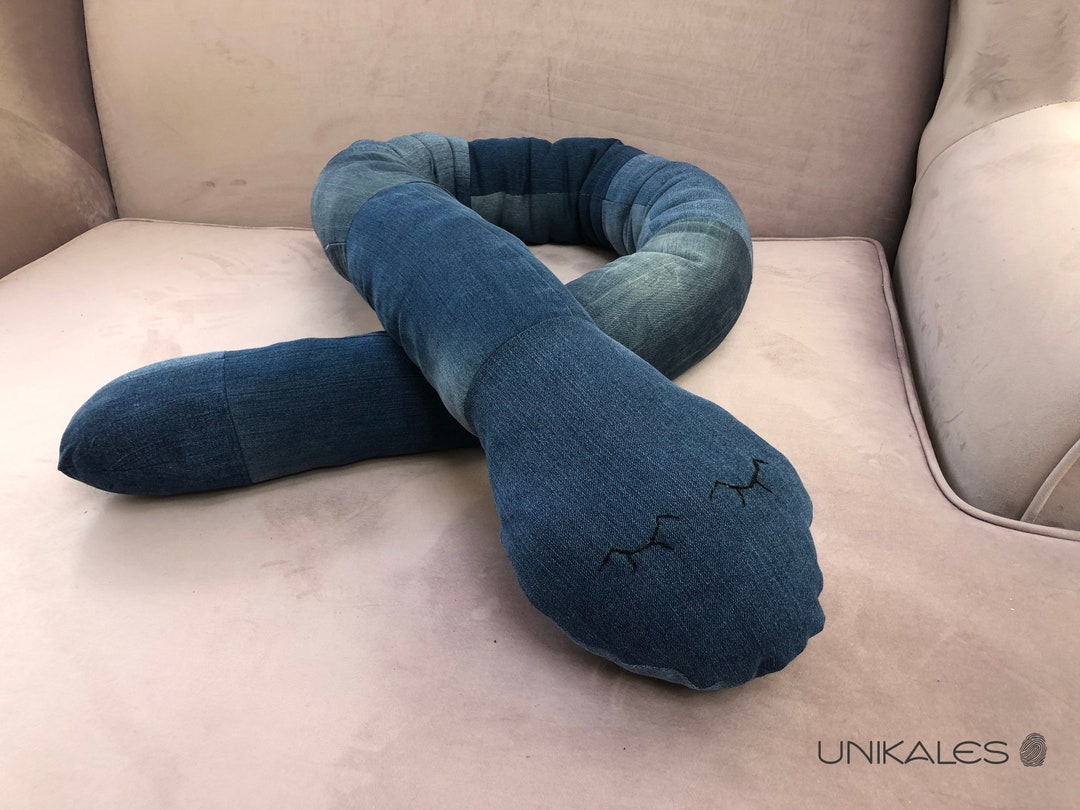 Cuddly Snake Snake Fabric Snake Made of Jeans Giant Snake Softtoy ...