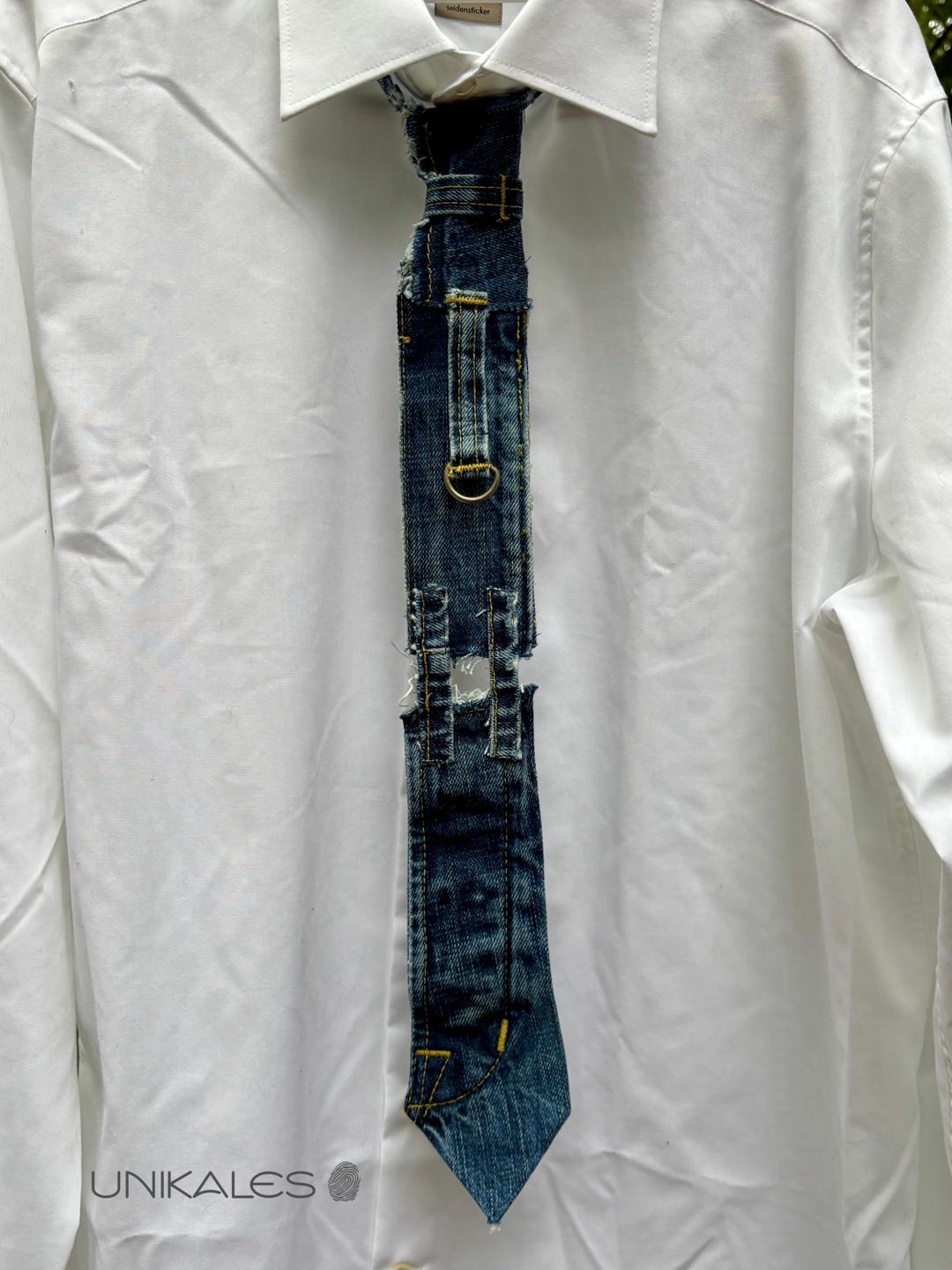 Upcycled Denim Tie Jeans Tie Gender-neutral Sustainable Cool Fashion ...