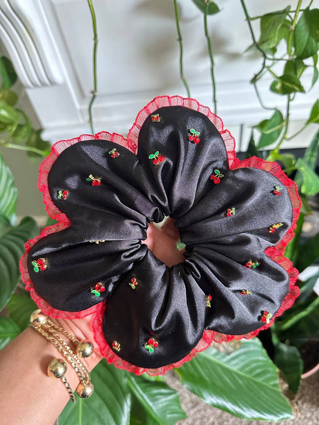 Flower Scrunchie | Big Scrunchie | Hair Accessories | Scrunchie ...