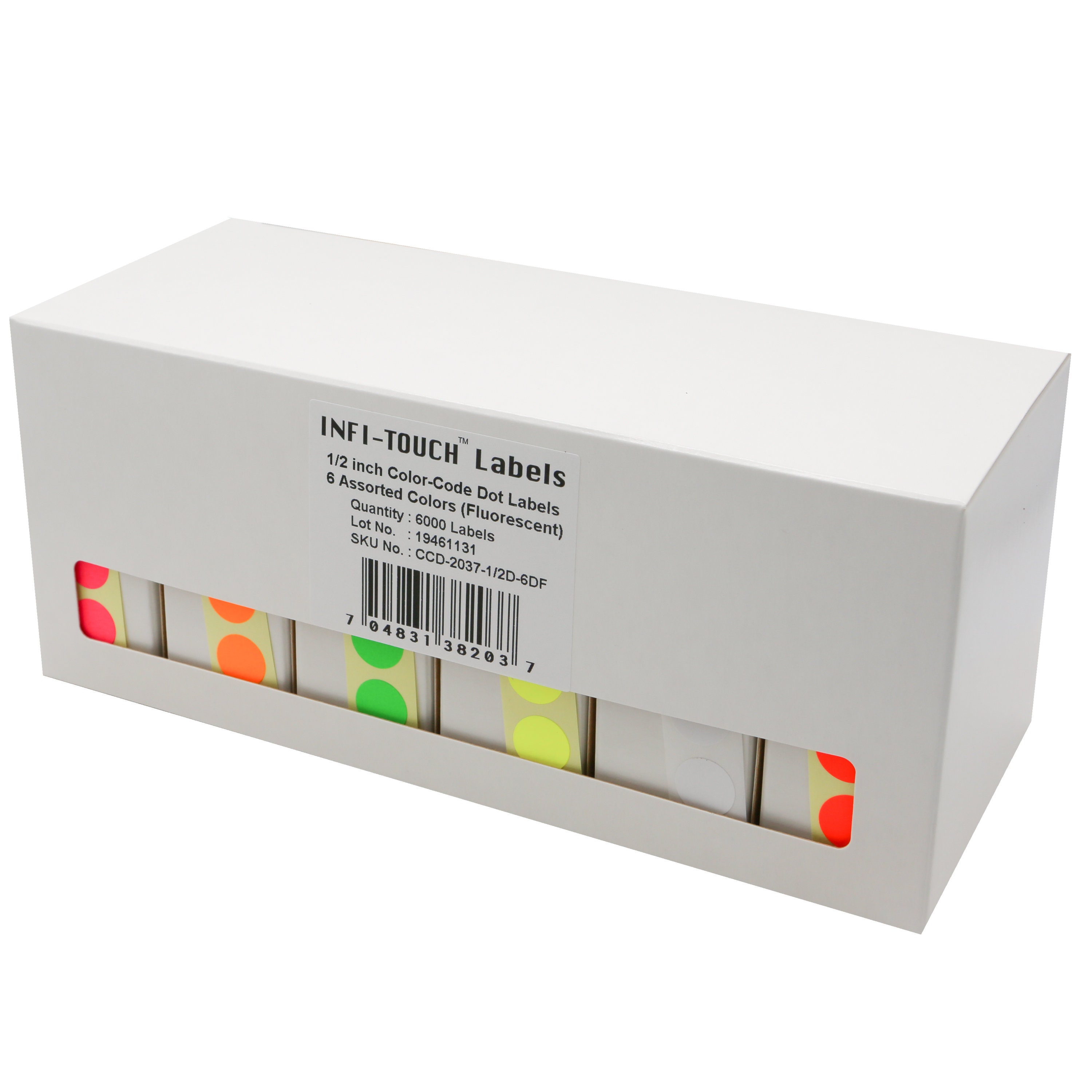 Infi-touch Color Coded Dot Label Sets, 5 Assorted Colors - 6000 Labels ...