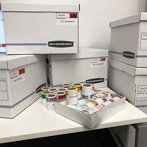 Office Moving Labels - 800 Color Coded Assorted Labels 2.5" X 4.5" Size ...