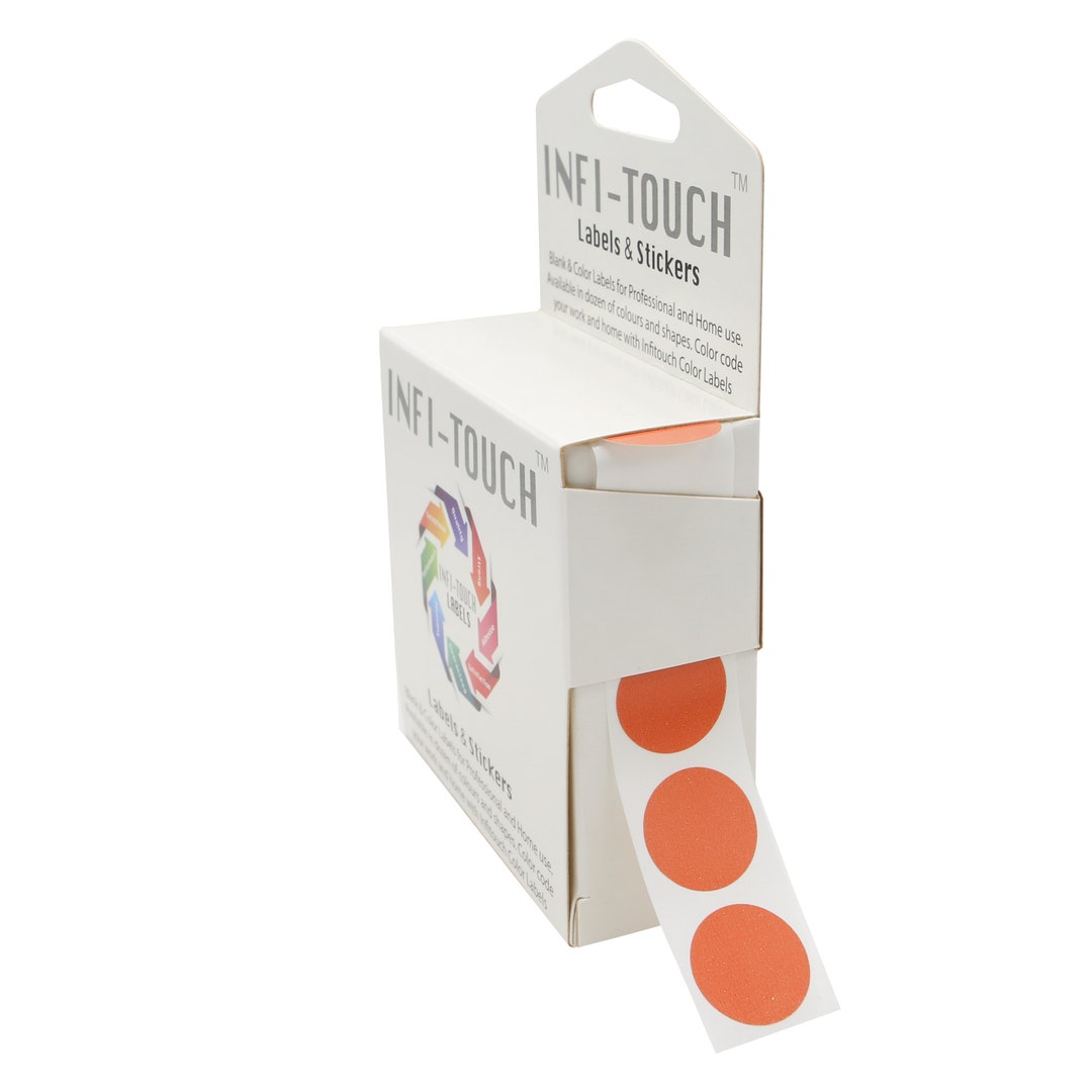 Infi-touch Labels 3/4 Inch Round Permanent Color-code Dot Stickers ...