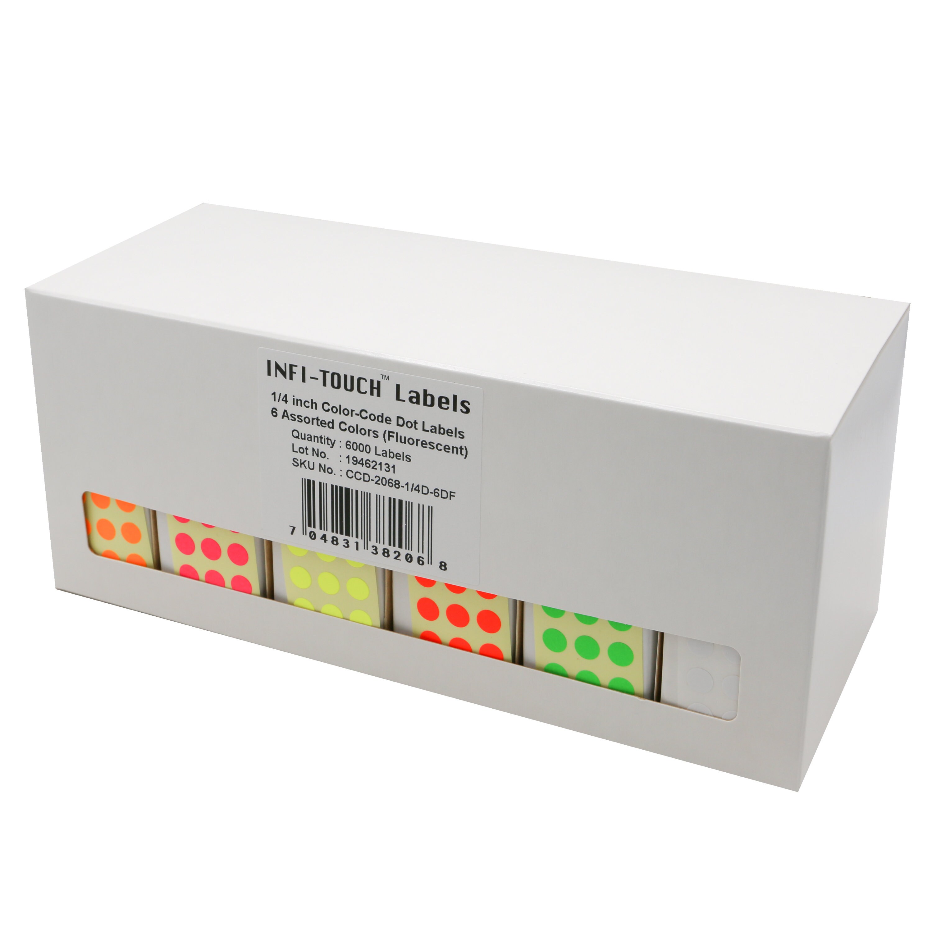 Infi-touch Color Coded Dot Label Sets, 5 Assorted Colors - 6000 Labels ...