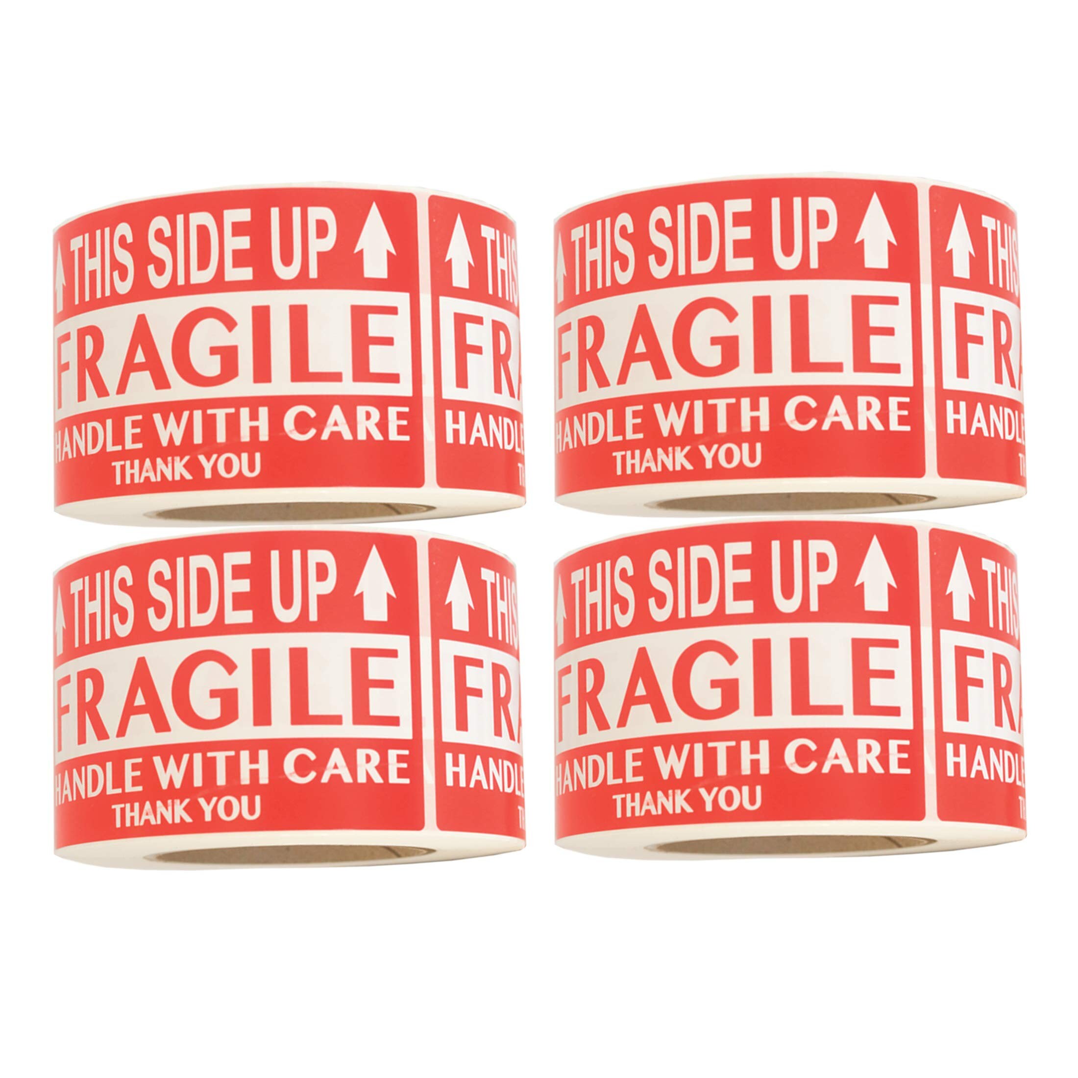 Fragile this SIDE Up Handle With Care thank You Bright Red Warning ...
