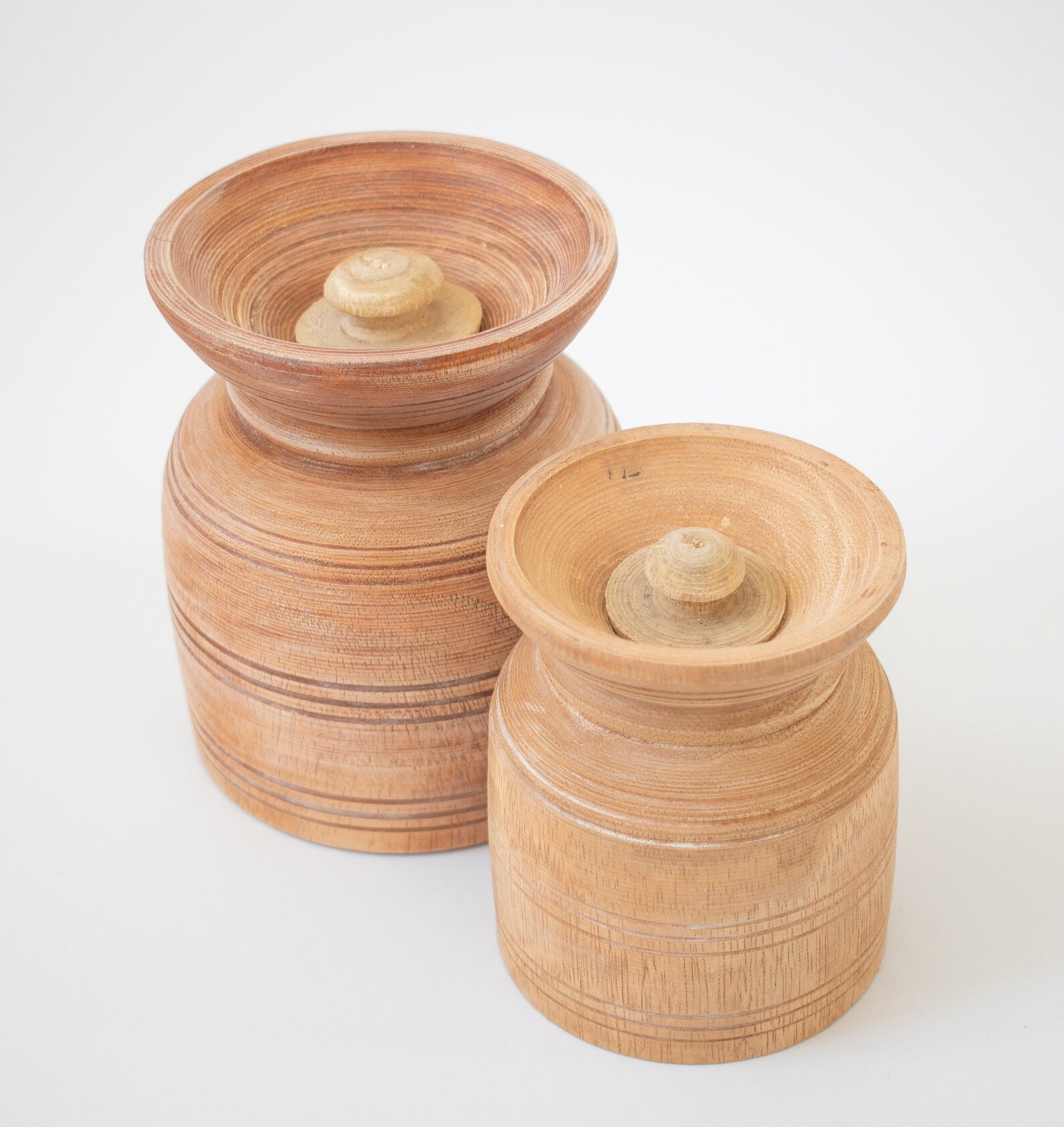 Authentic Nepalese Wooden Vase, Wooden Pot With Lid, Rustic, Statement ...