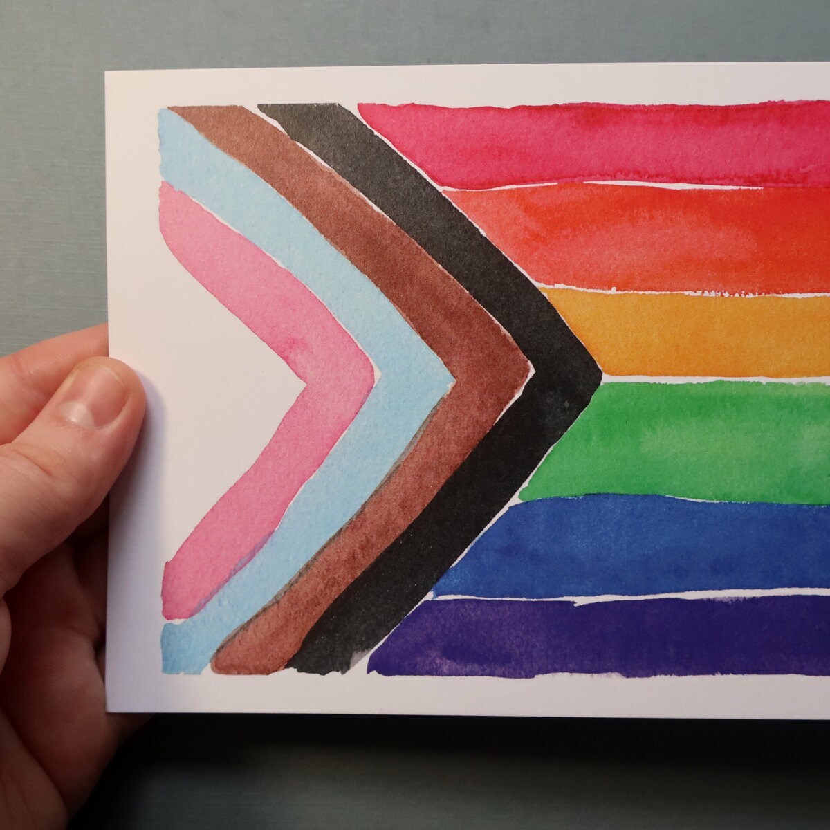 Pride Month Art | Progress Pride Flag | Watercolor - Etsy