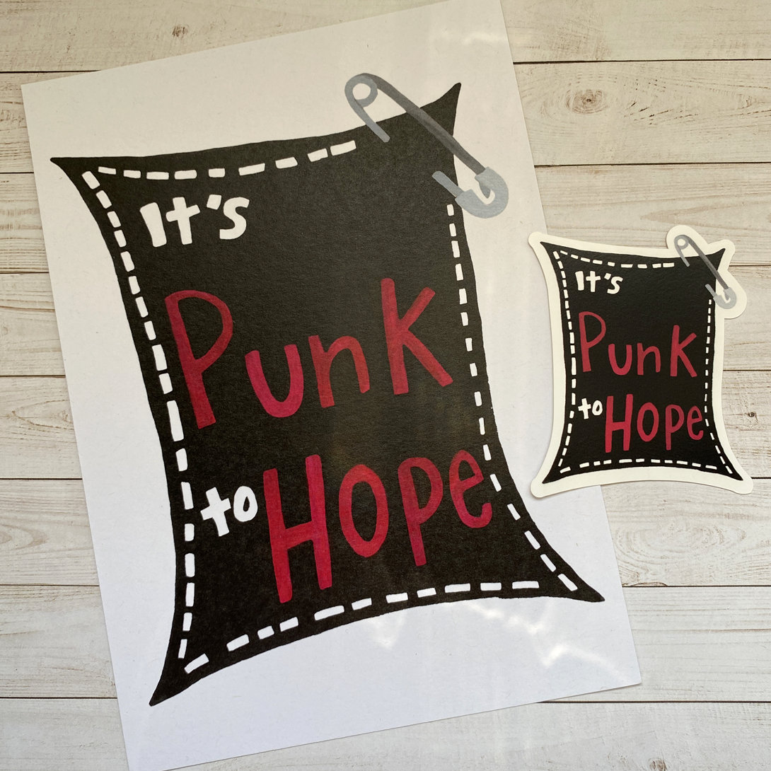 Hope Punk Print It's Punk to Hope Leftist Gouache - Etsy UK