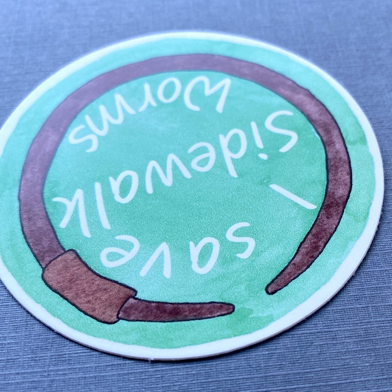 Hope Punk Sticker I Save Sidewalk Worms Waterproof Vinyl | Etsy