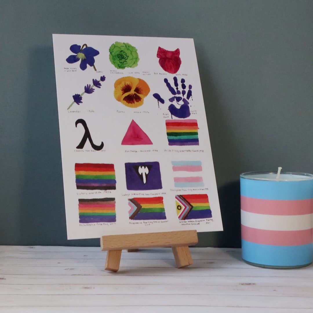 Pride Art | Symbols in Queer History | Watercolor | 5x7 or 8x10 Print ...