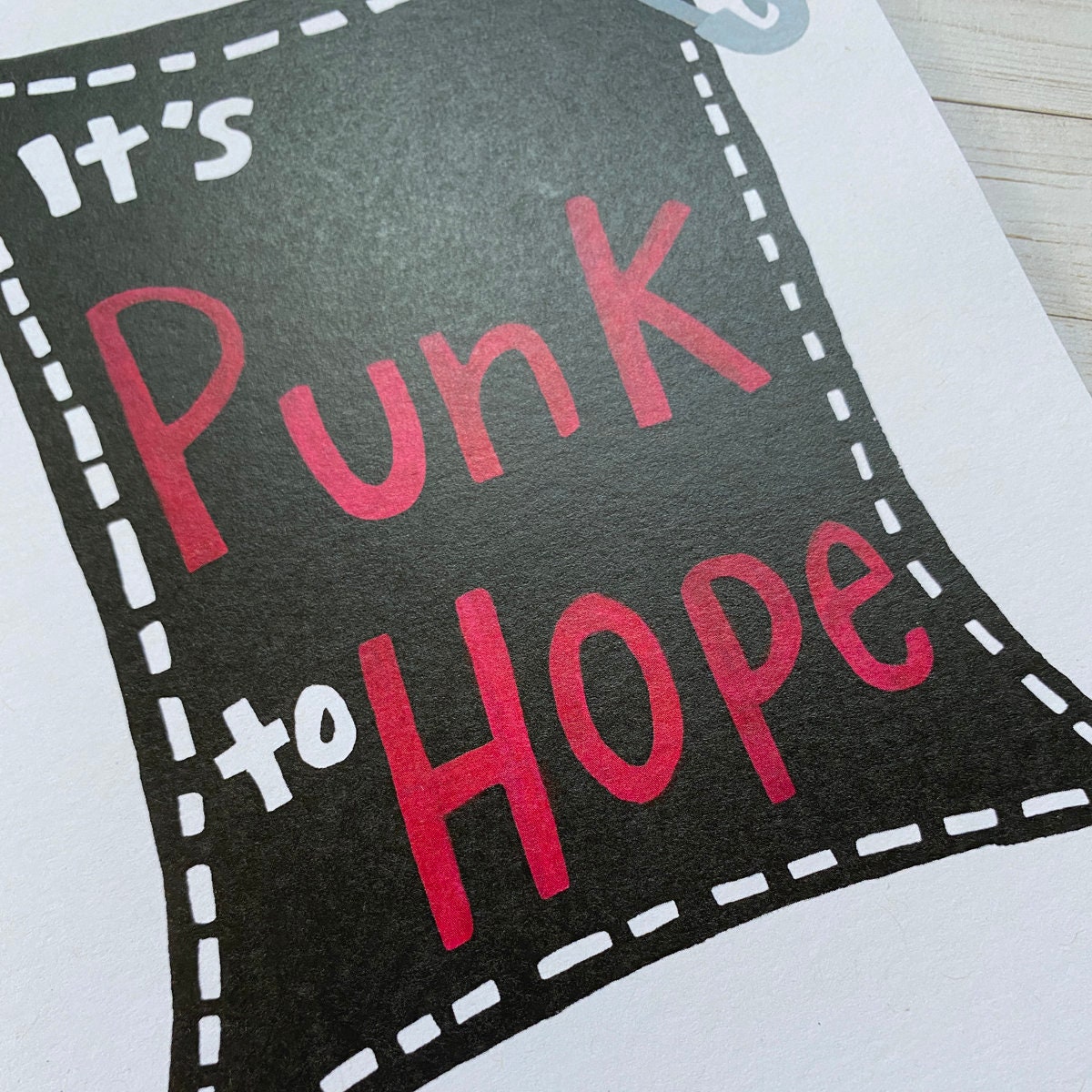 Hope Punk Print | It's Punk to Hope | Leftist | Gouache - Etsy UK