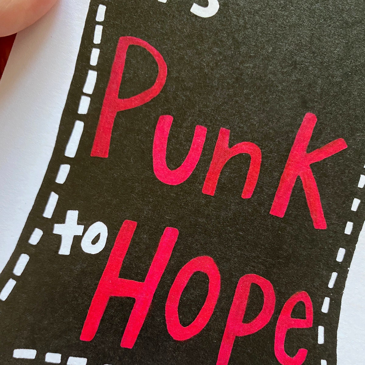 Hope Punk Print | It's Punk to Hope | Leftist | Gouache - Etsy UK