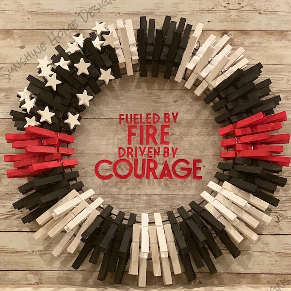 Firefighter Wreath - Etsy