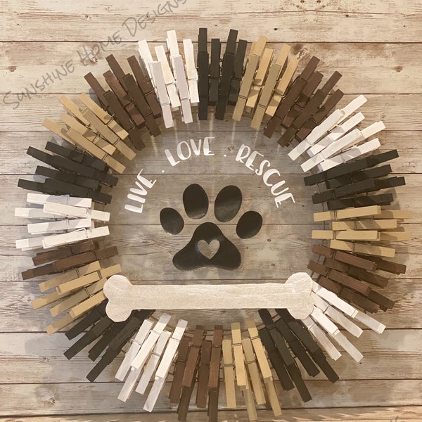 Clothespin Wreath - Etsy